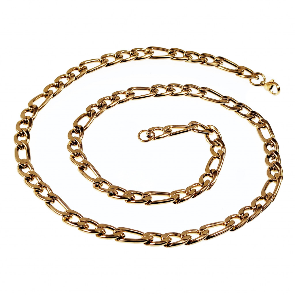 3mm Figaro Ketting Dames Heren Stalen Goud Kleur Schakelketting Ketting ...