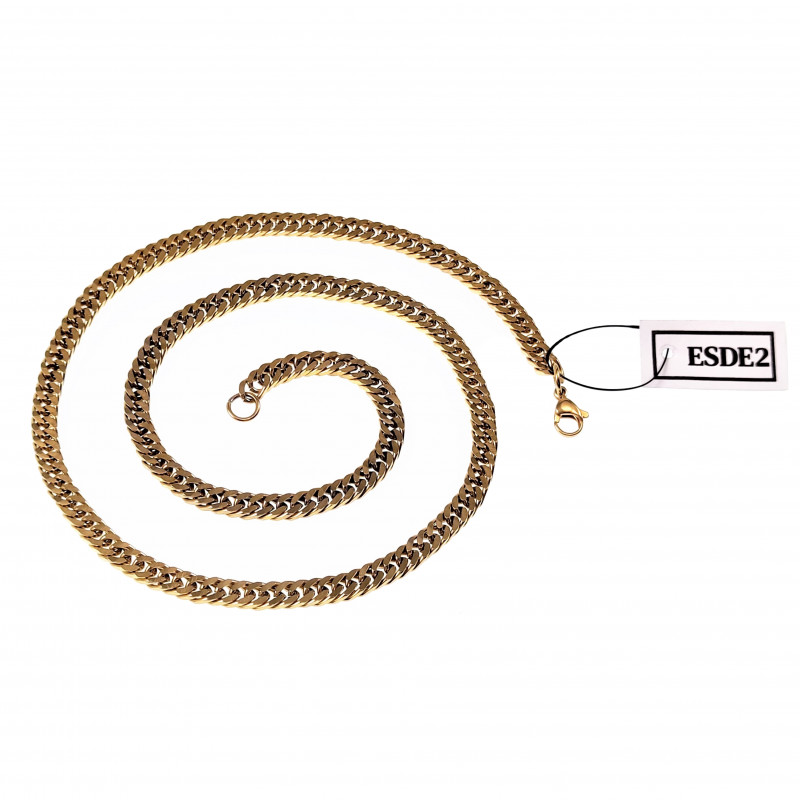 60cm x 6mm Gourmet Ketting Heren - Verguld Stalen - Schakelketting ...